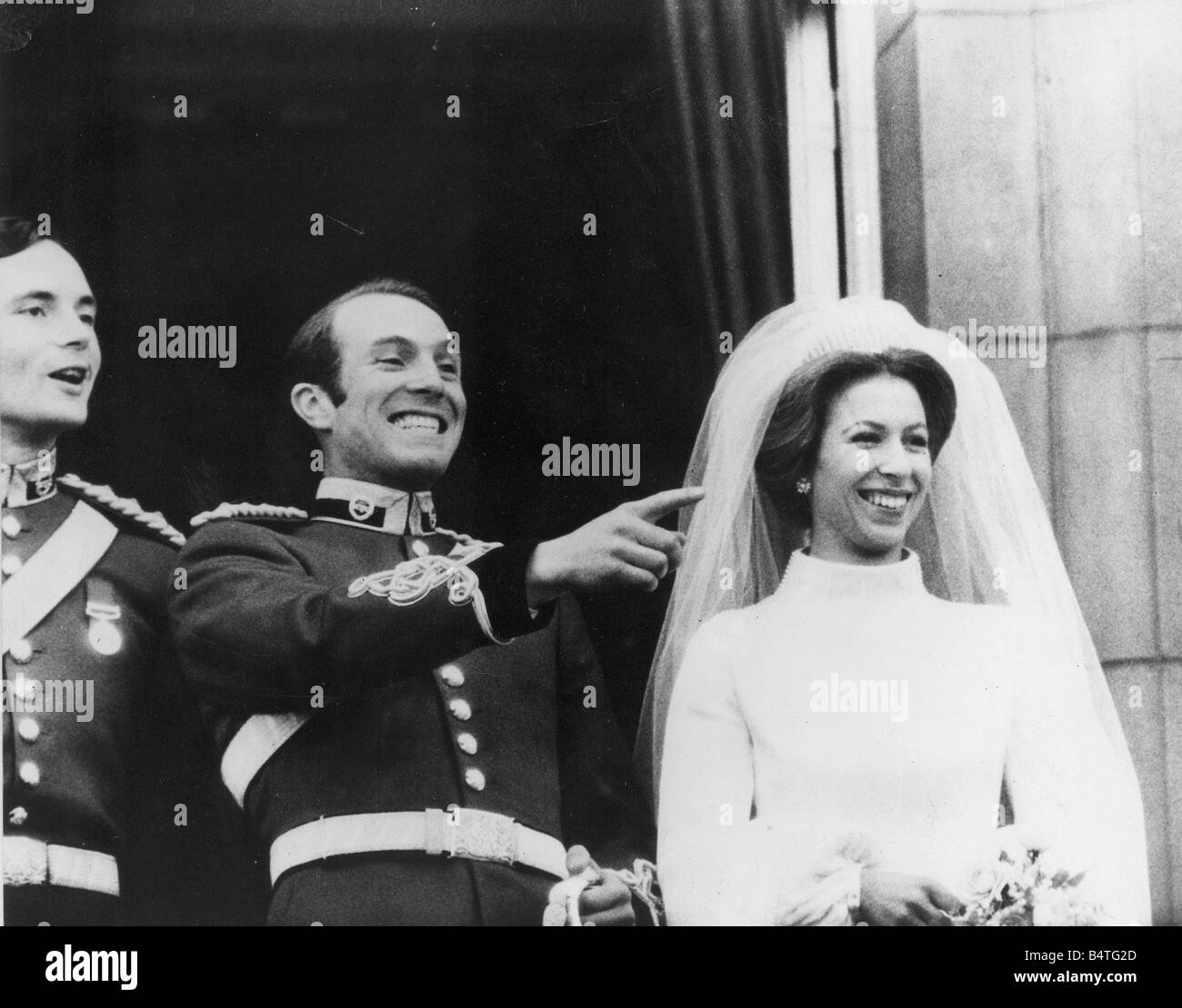 The wedding of Princess Anne and Capt Mark Phillips at Westinster Abbey ...
