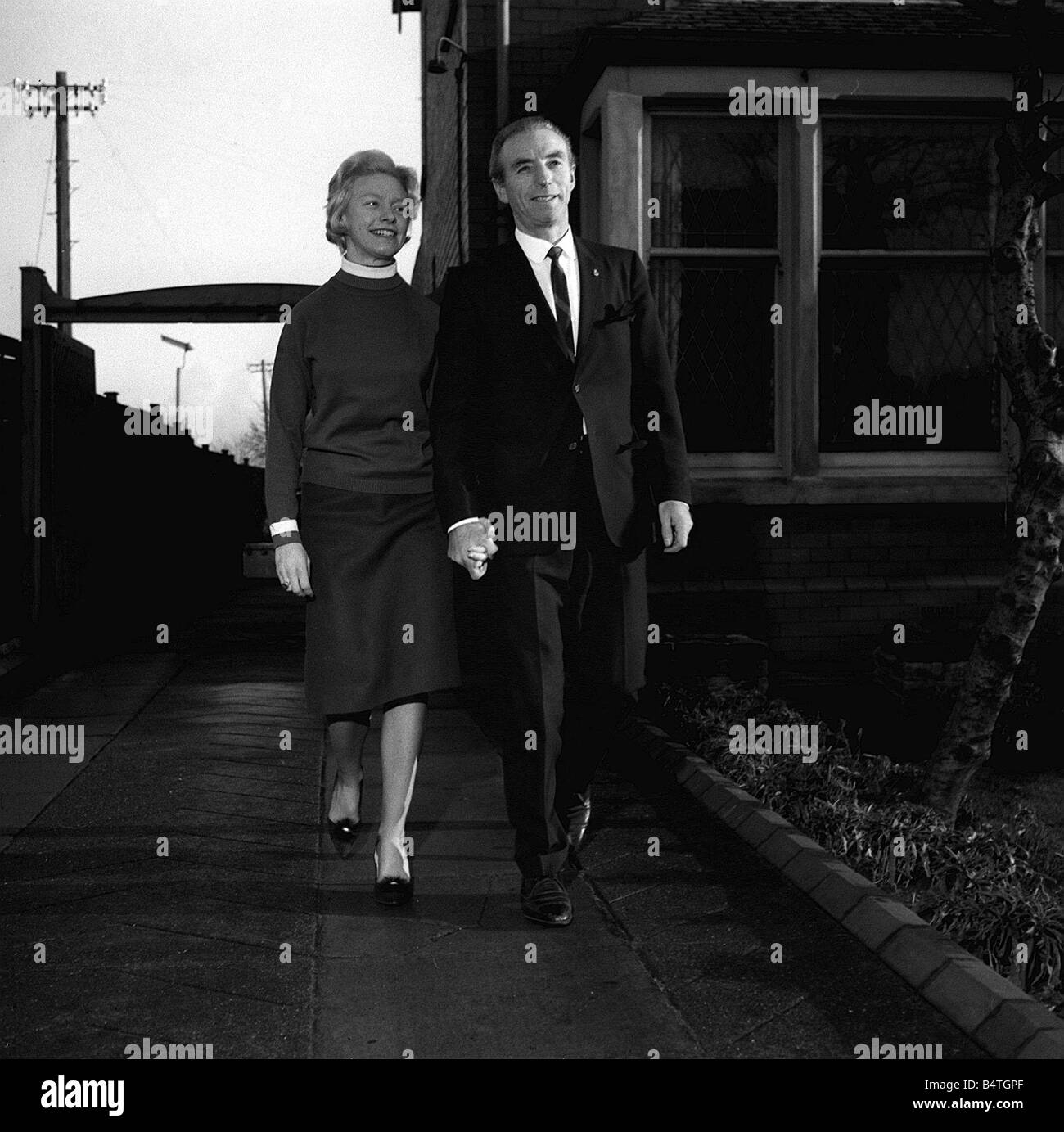 Sir Stanley Mathews with his daughter Jean celebrate his new Knighthood ...