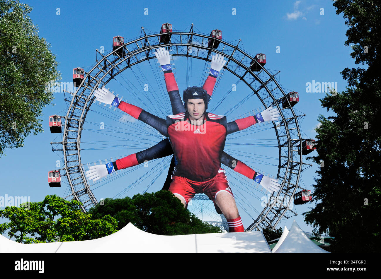 Vienna UEFA Euro 2008, Riesenrad, Giants Ferry Wheel Stock Photo - Alamy