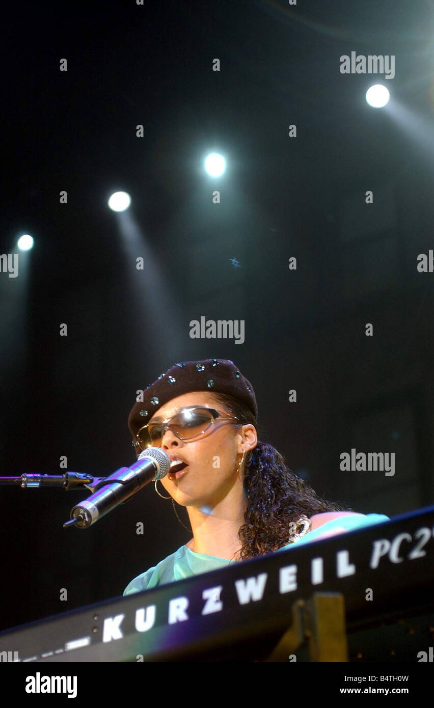 Singer Alicia Keys at the CIA Cardiff International Arena 30th Oct 2002 ...