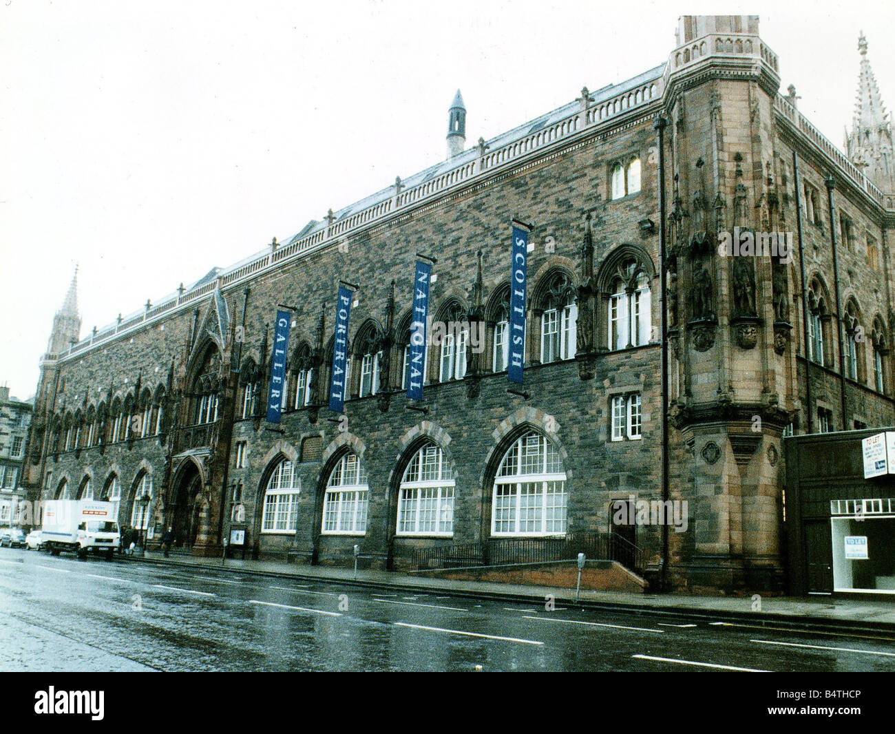 National Portrait Gallery Edinburgh external shoy grey building flags ...