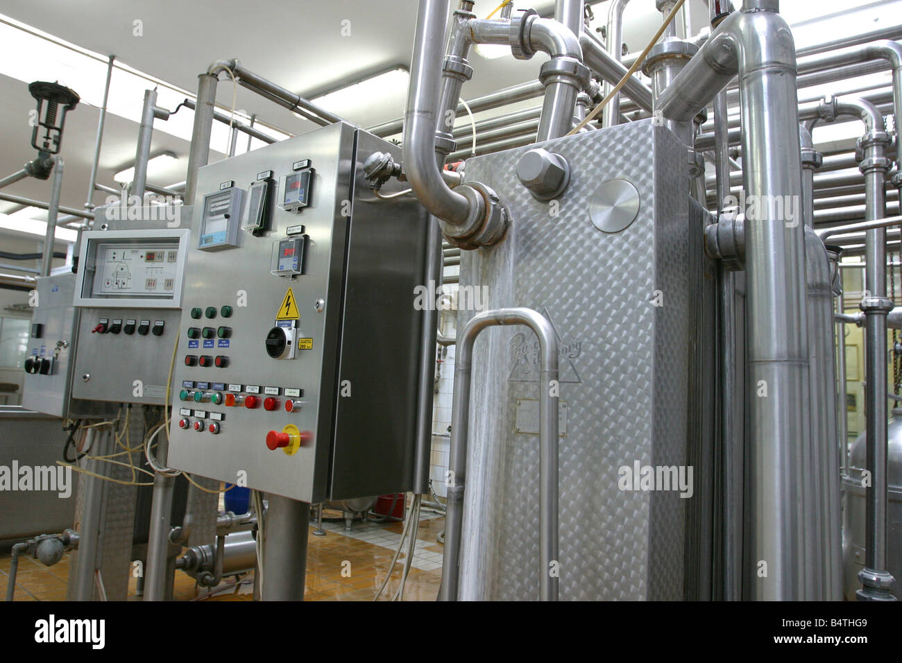 industrial control system in modern dairy factory Stock Photo - Alamy