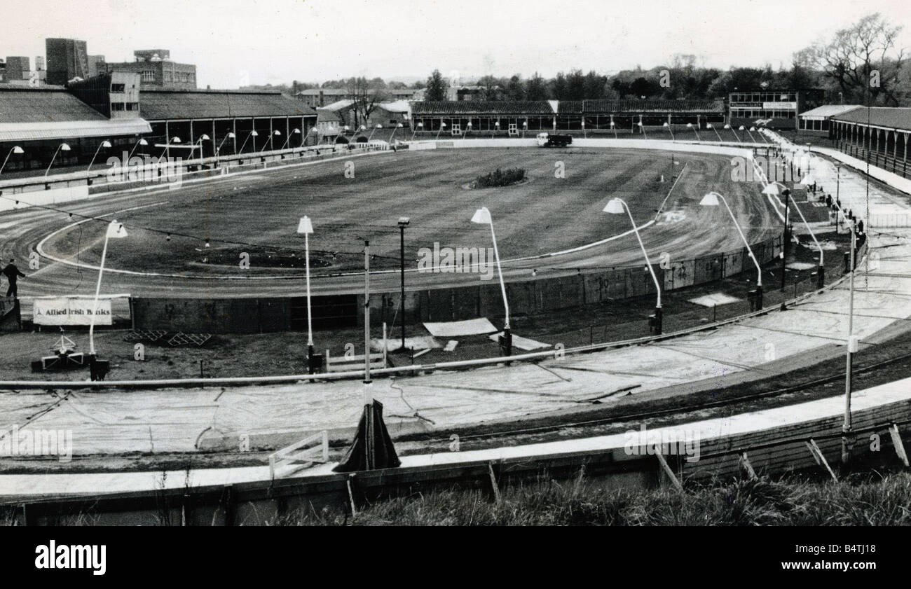 Powderhall stadium during upgrade May 1988 SD Stock Photo - Alamy