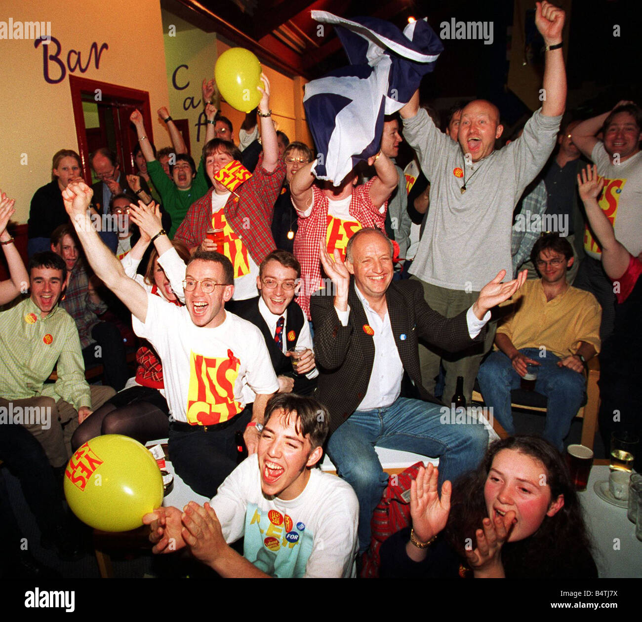 Yes Yes supporters joy and celebrations September 1997 as first result ...