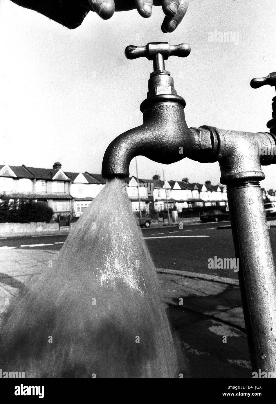 One of the stand pipes in the Summers Lane dry area of North Finchley ...