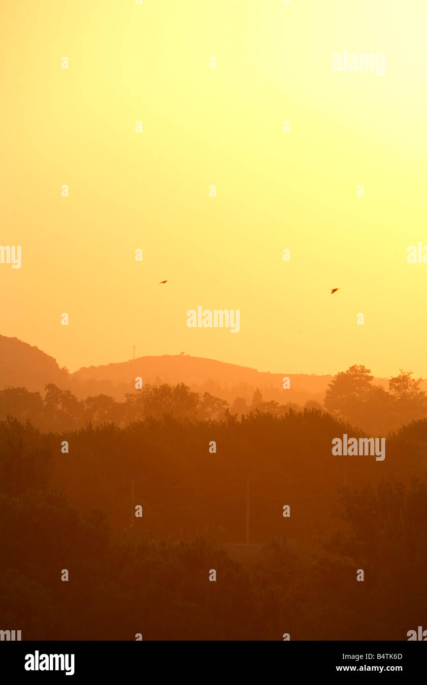 landscape nature at sunset around Ephesus, phesos, Efes, Turkey Stock ...