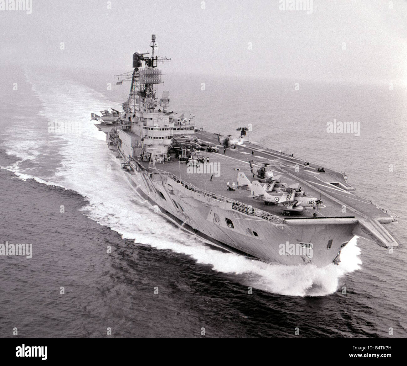 HMS Ark Royal in the English Channel after a 30 million pounds refit ...