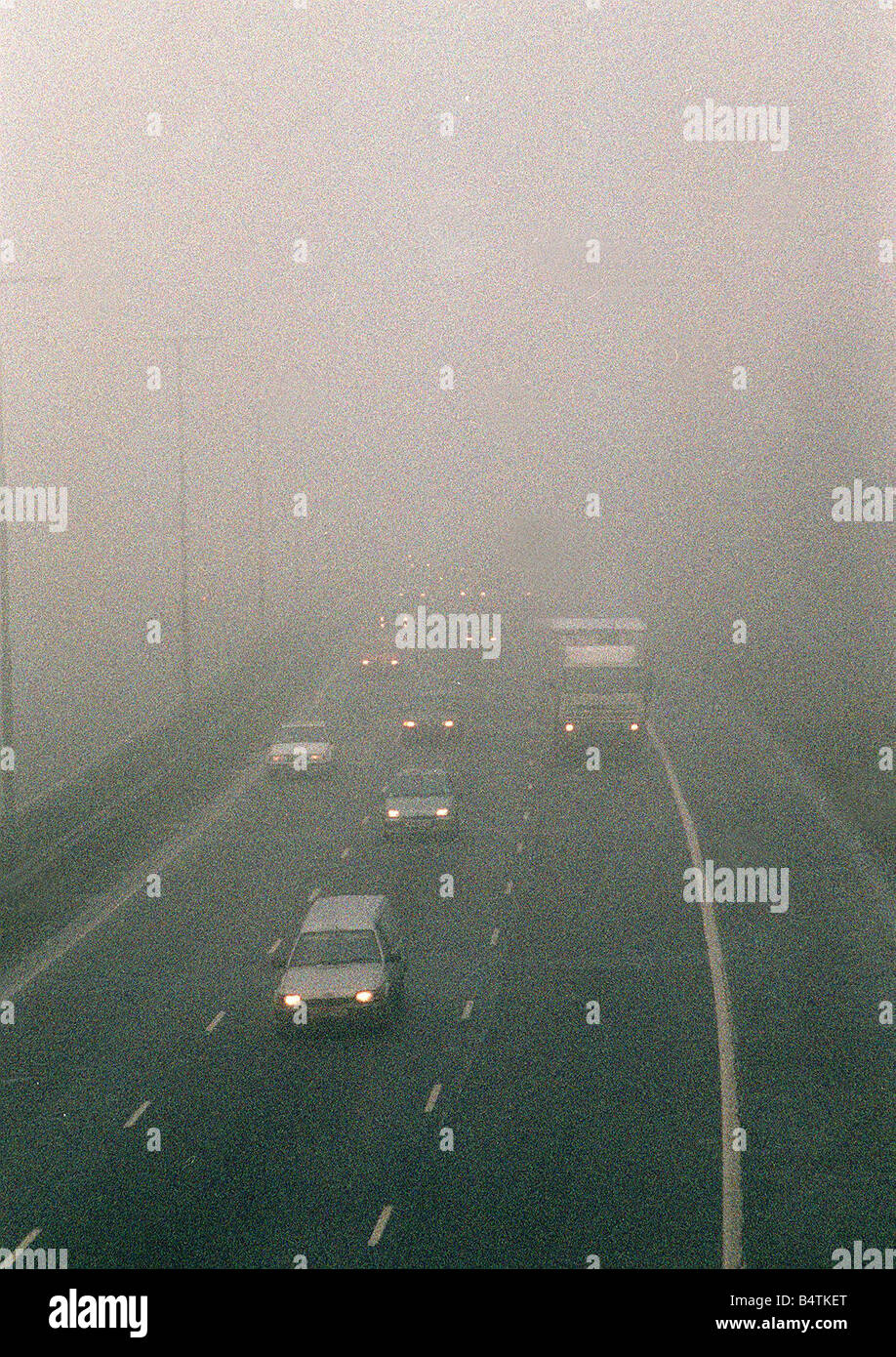 Weather Fog Motorways M1 Stock Photo - Alamy