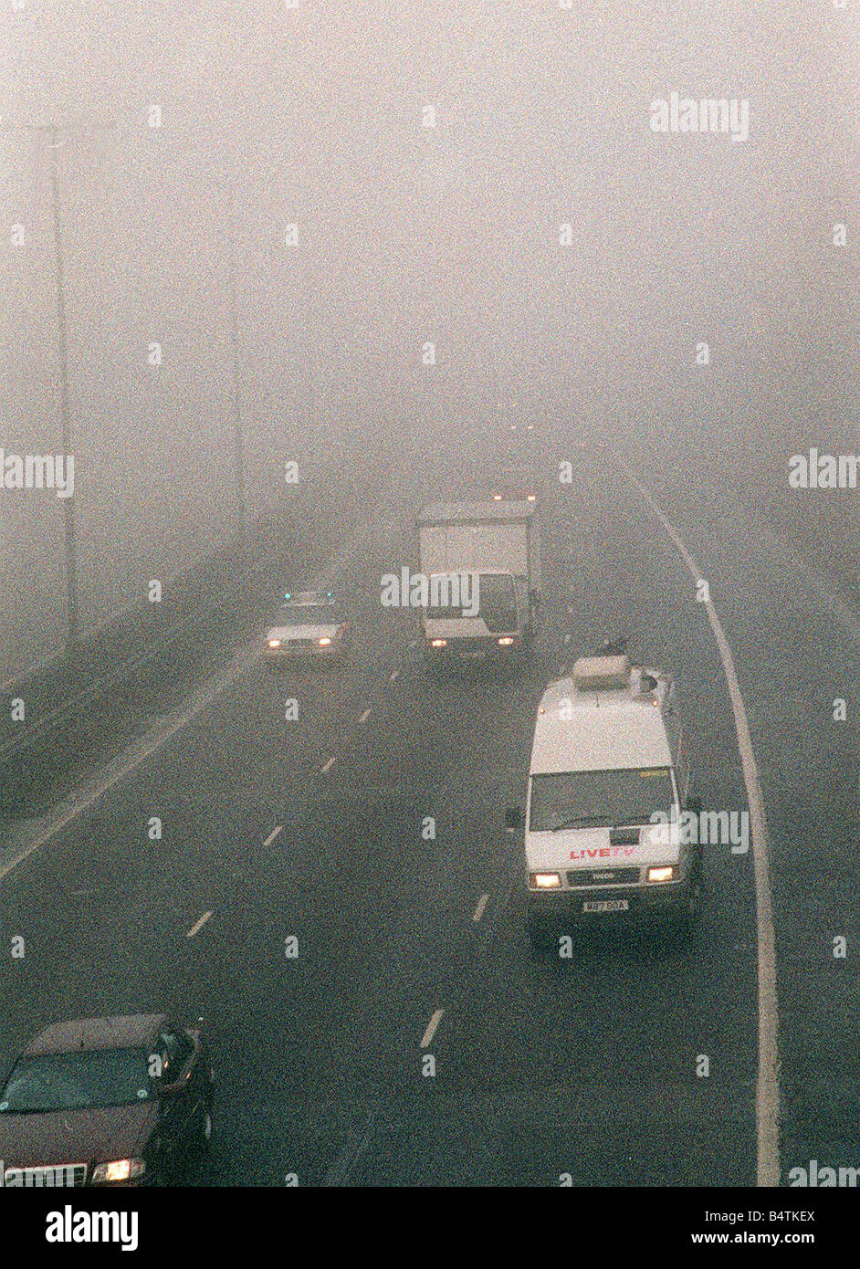 Weather Fog Motorways M1 Stock Photo - Alamy