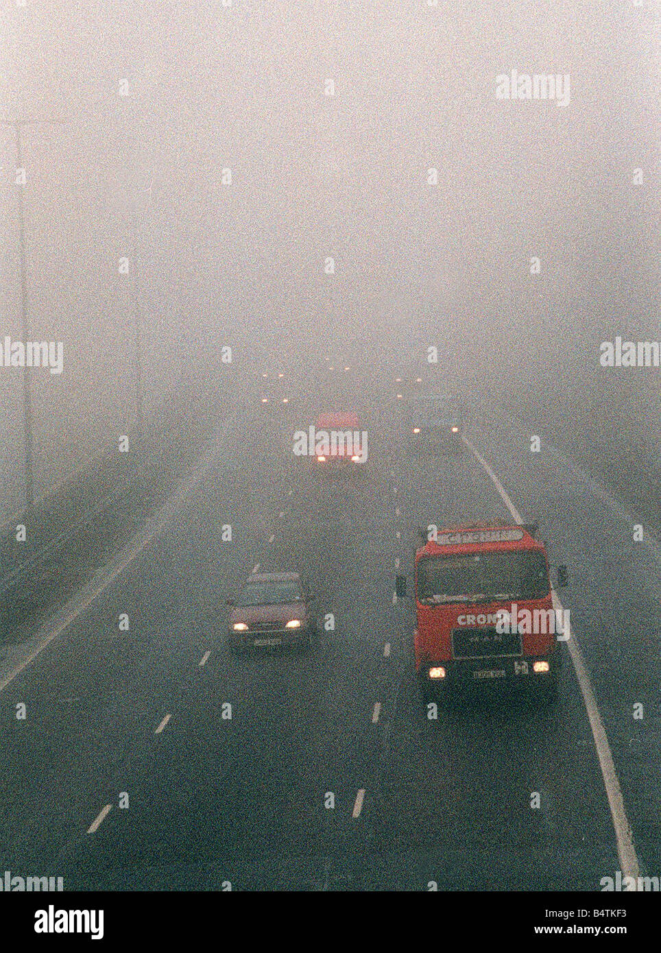 Weather Motorways M1 Fog Stock Photo - Alamy