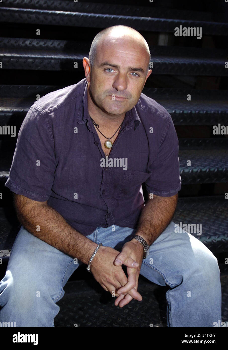 The Bill Actor Bruce Byron September 2004 In London Sitting on steps ...