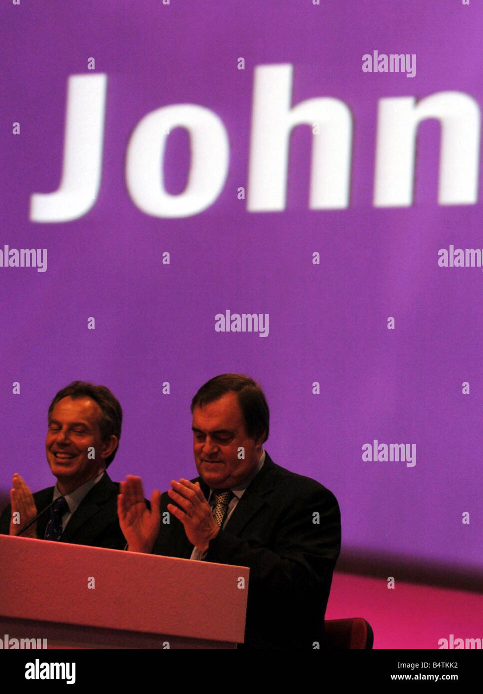 Tony Blair and John Prescott at the Labour Party Conference September ...