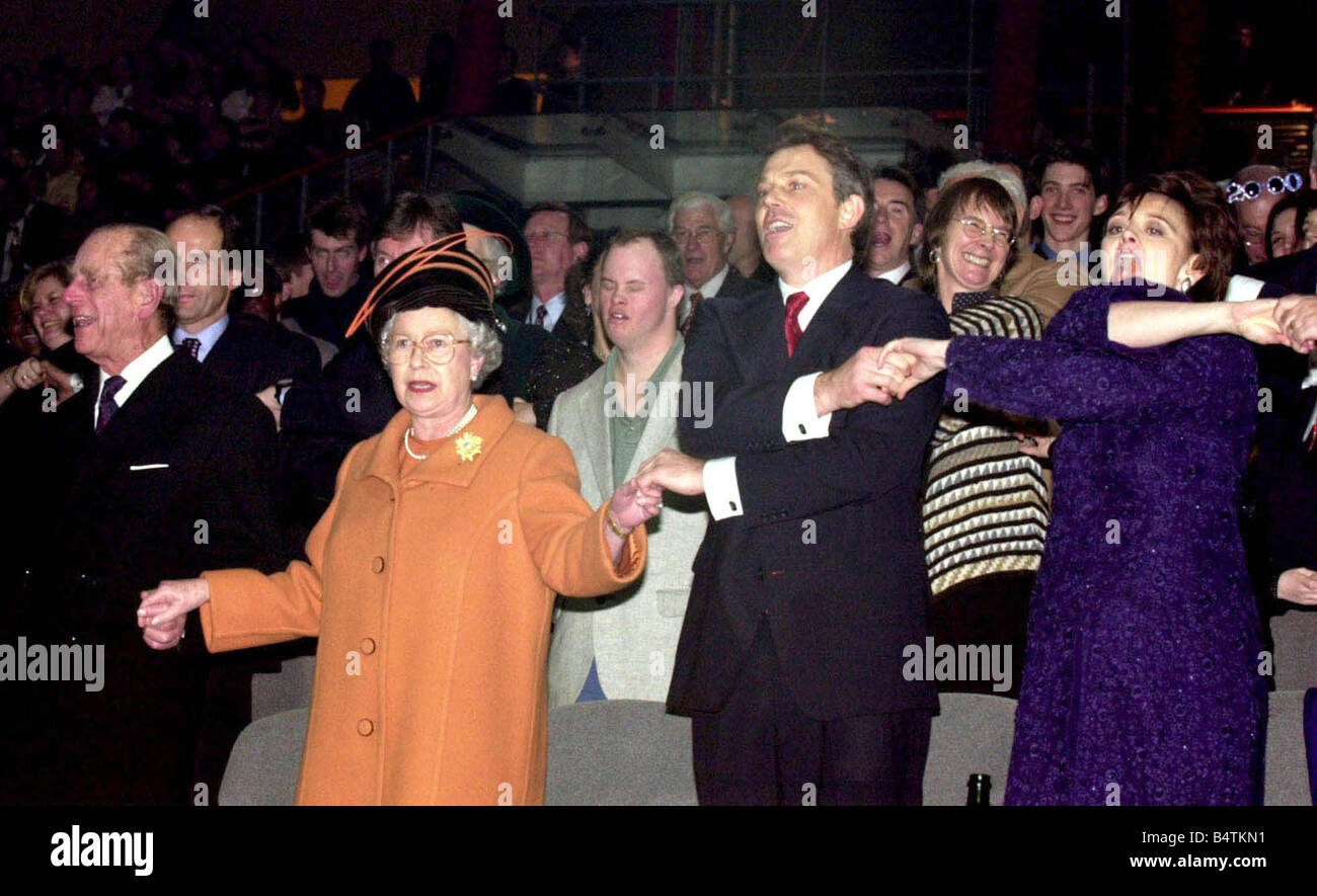 Millennium 2000 Celebrations London Millennium Dome Queen Elizabeth ...