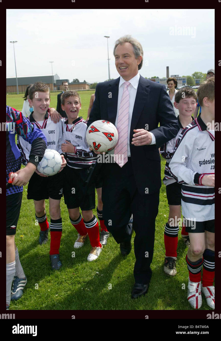 Prime Minister Tony Blair and Wife Cherie seen here during visit to ...