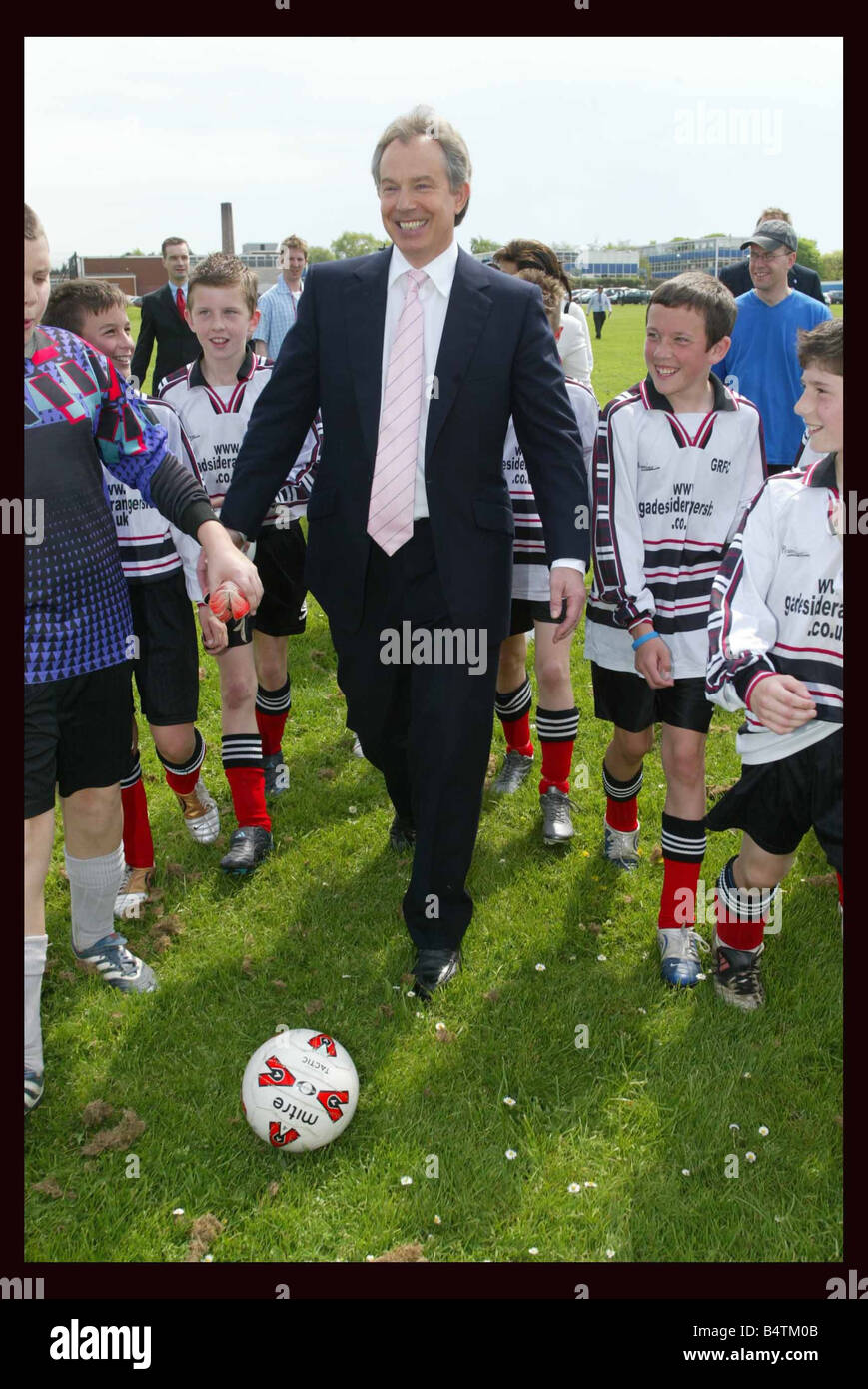Prime Minister Tony Blair and Wife Cherie seen here during visit to ...