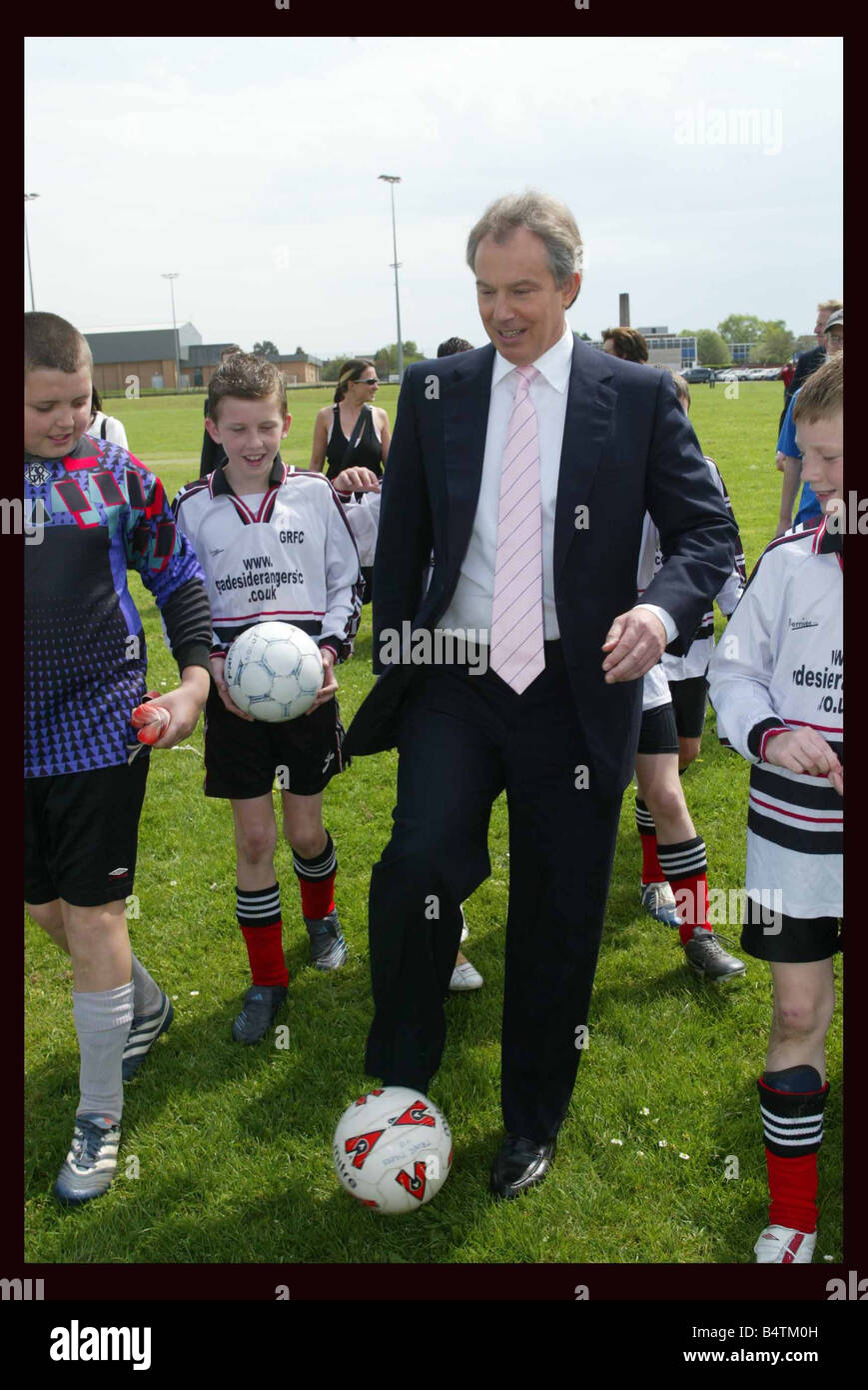 Prime Minister Tony Blair and Wife Cherie seen here during visit to ...