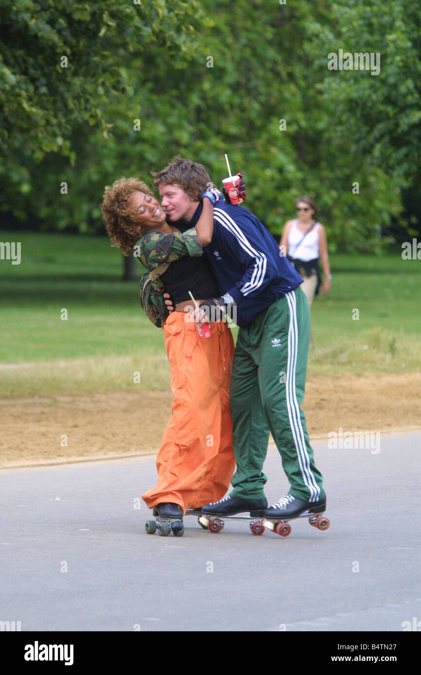 Spice Girl Mel B June 2001 is pictured with her boyfriend actor Max ...