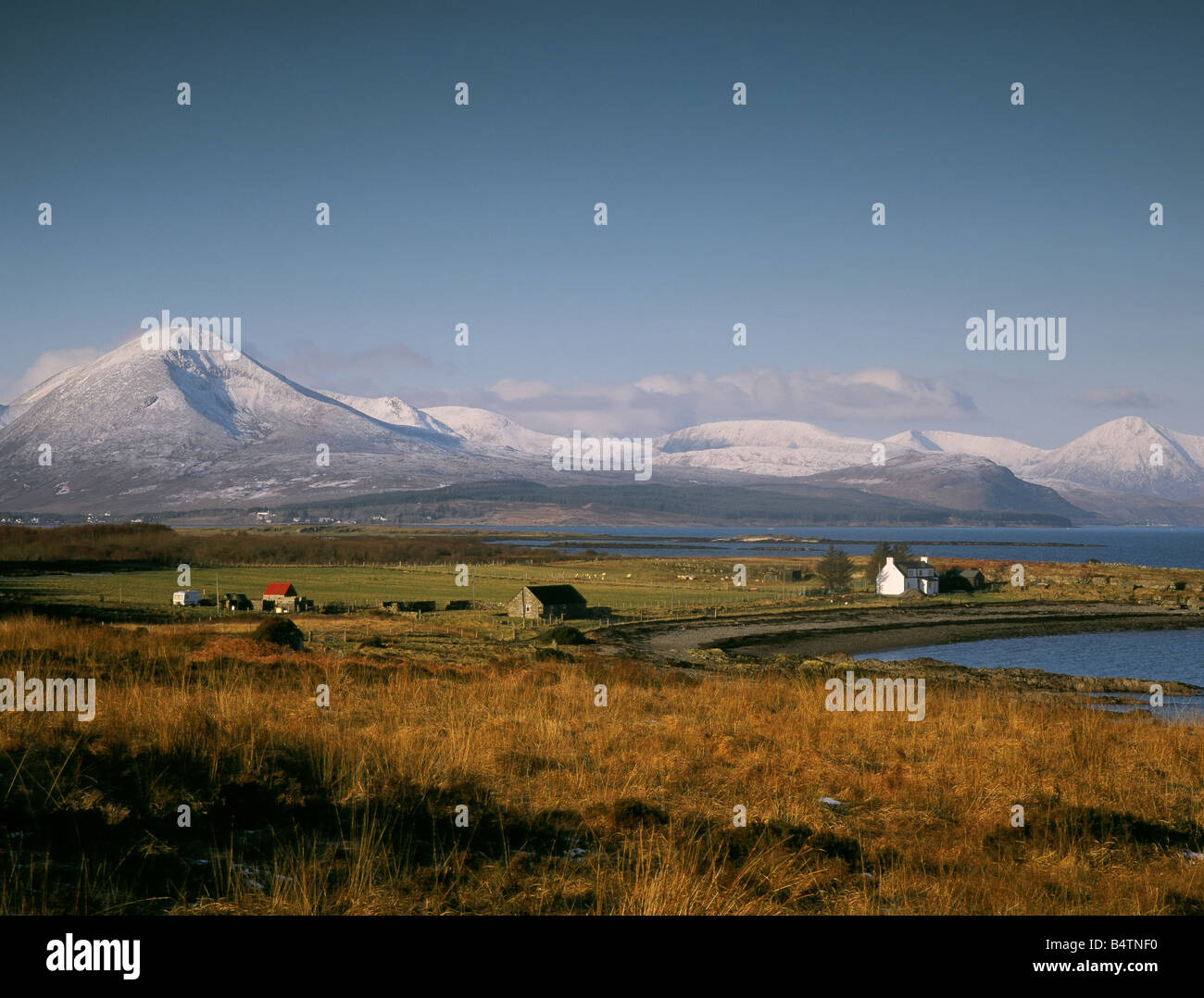 The Red Cuillin mountain range on the isle of Skye, Scotland Stock ...