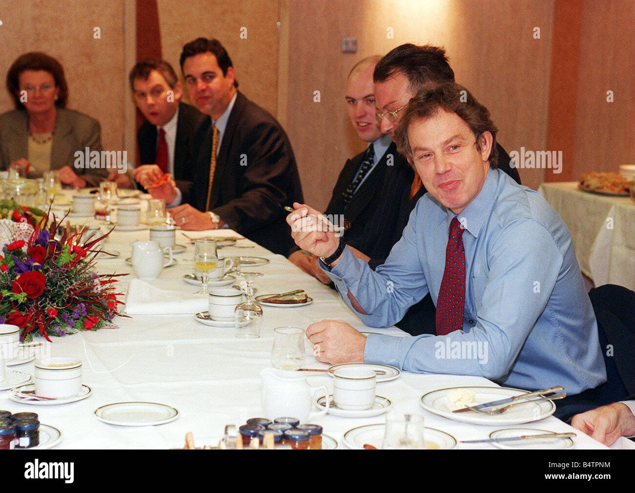 Tony Blair Prime Minister November 1998 Eating breakfast with Daily ...