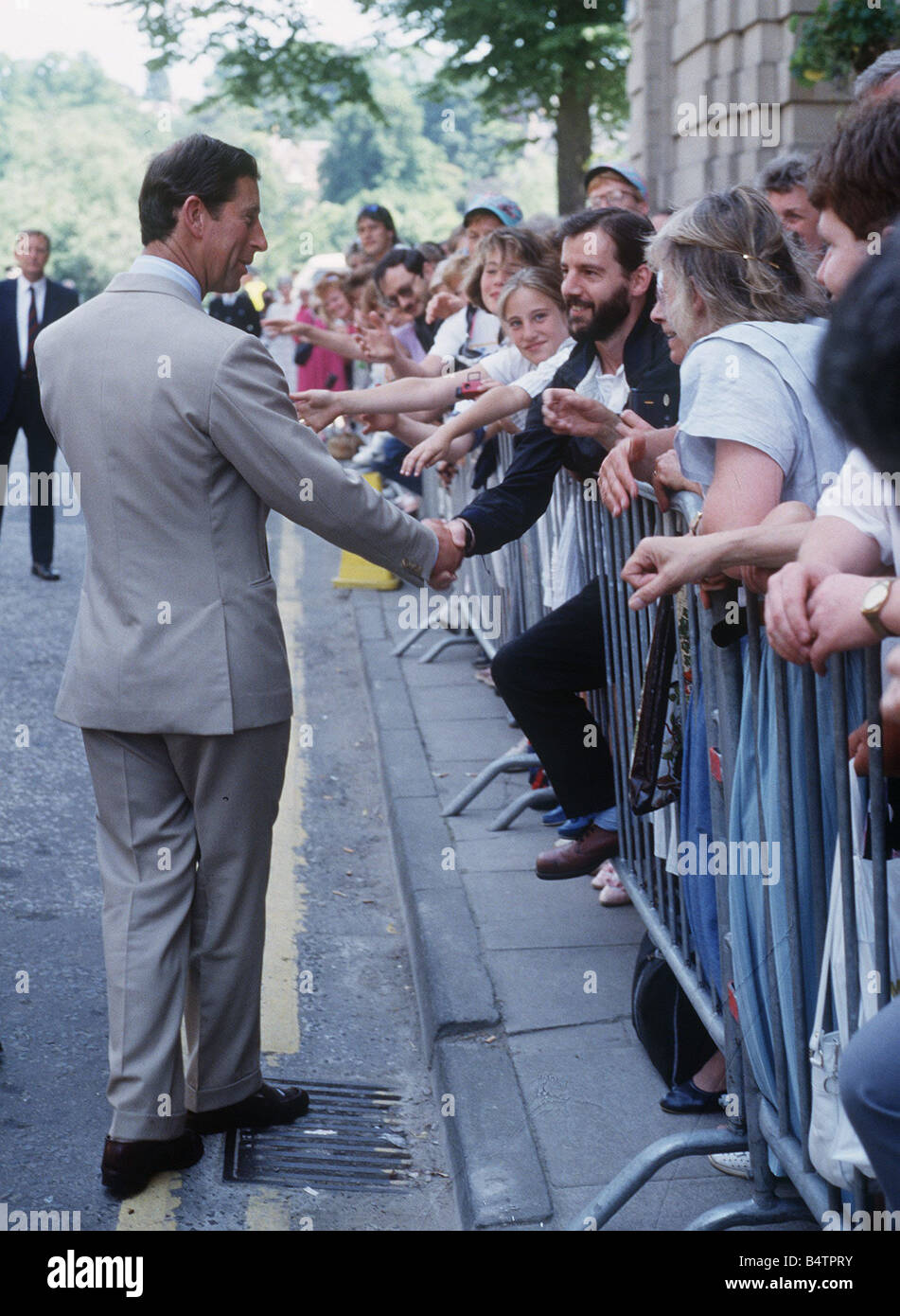 Prince Charles on walkabout Perth Scotland November 1989 Stock Photo ...