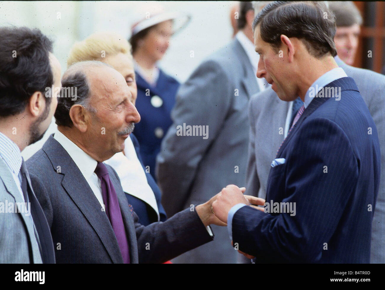 Prince Charles Prince of Wales July 1988 talking to Lord Forte C T Roy ...