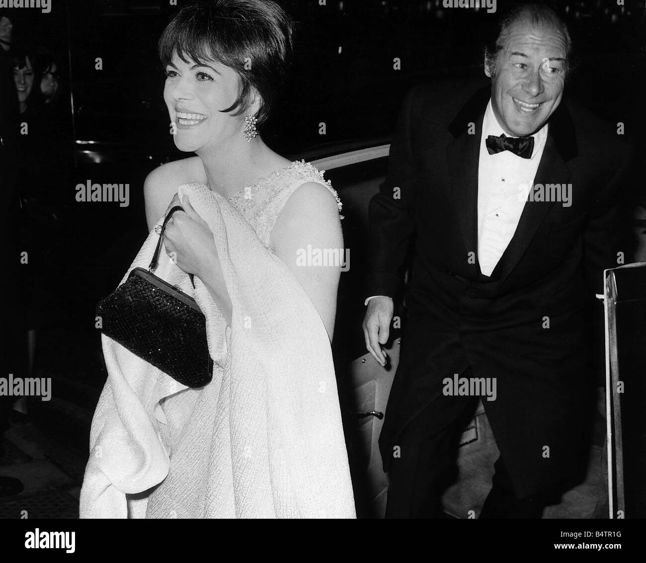 Rex harrison with wife rachel roberts Black and White Stock Photos ...