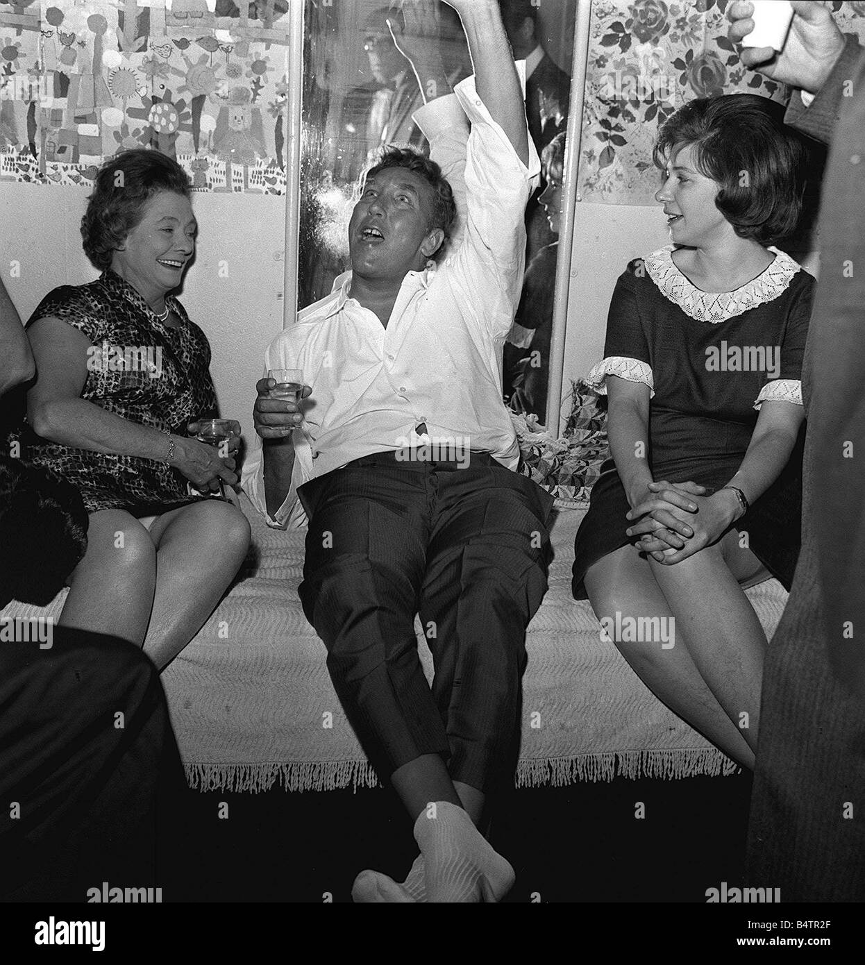 Frankie Howerd in his dressing room on the last night of the comedy A ...