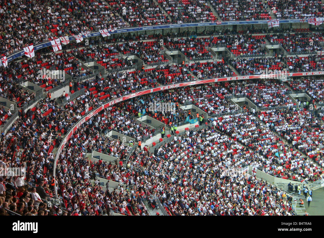 England fans at new Wembley stadium Stock Photo - Alamy