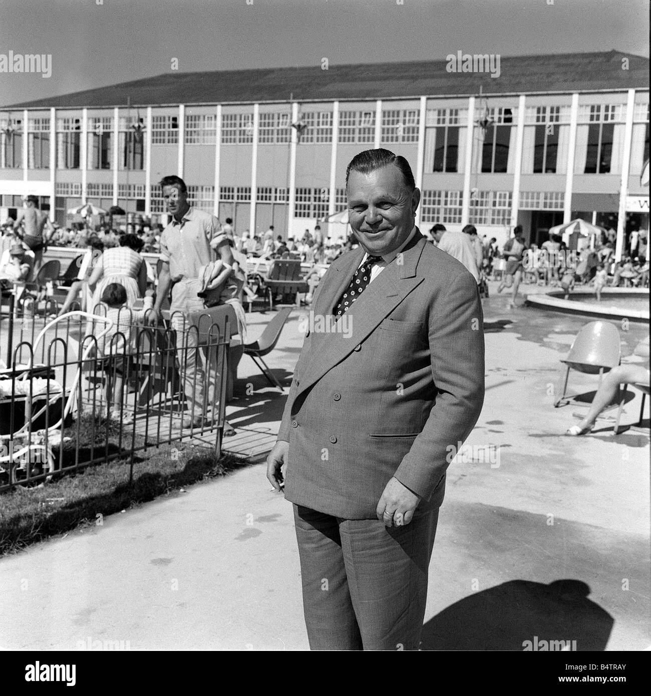 Billy Butlin at his Butlins Holiday Camp in Minehead holiday resorts in ...