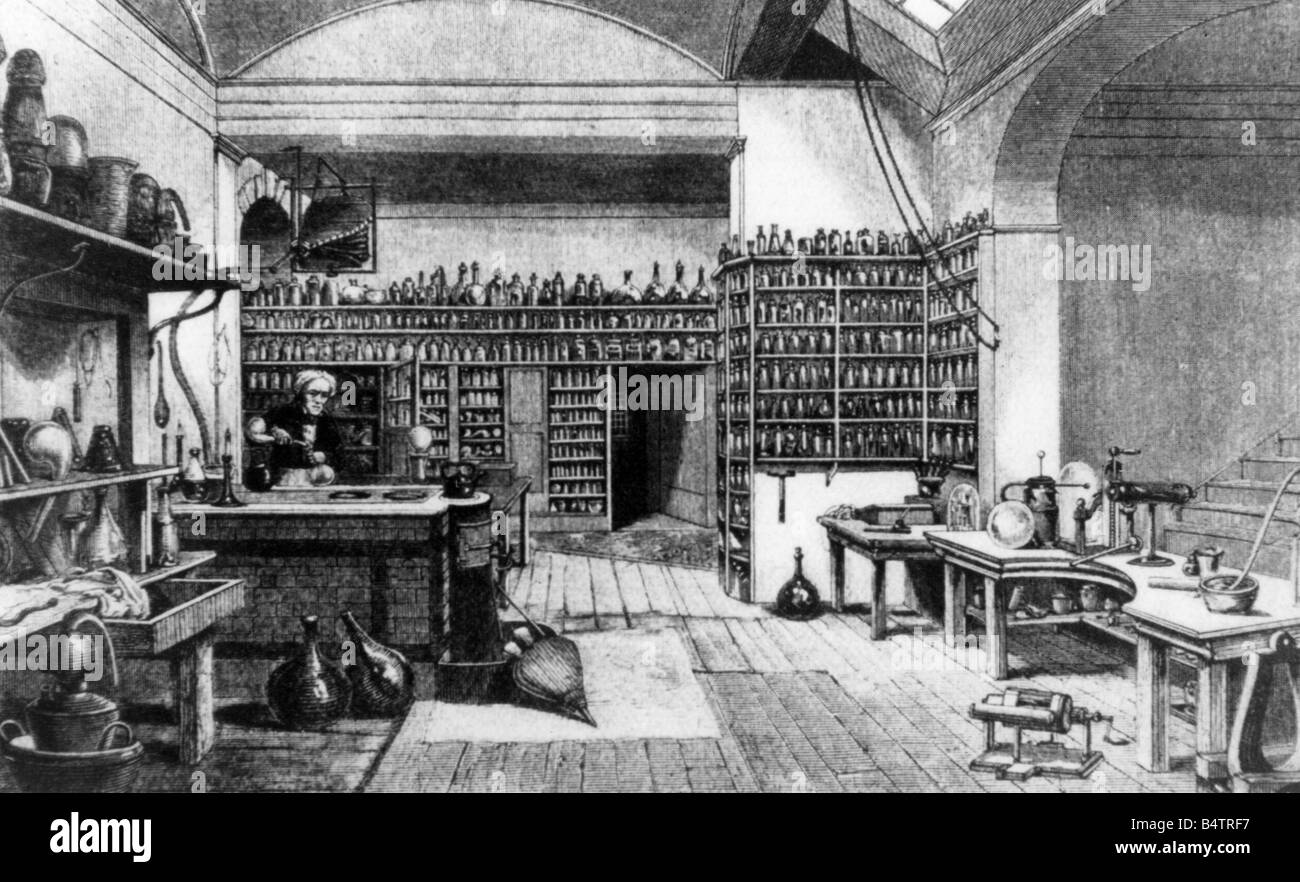 Michael faraday in his laboratory hi-res stock photography and images ...