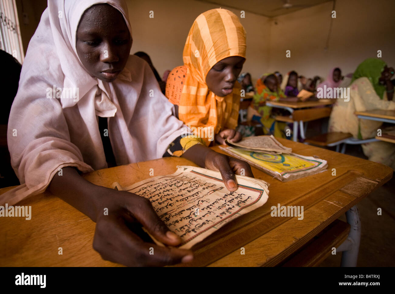 Girls in classroom at the Mame Diarra Bousso koranic school in the ...