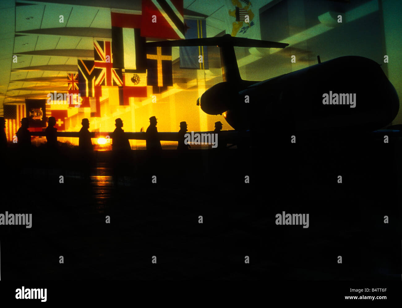 executive boarding plane flags Stock Photo - Alamy