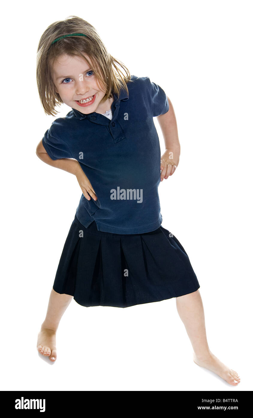 Smiley Happy Child Striking a Pose Stock Photo - Alamy