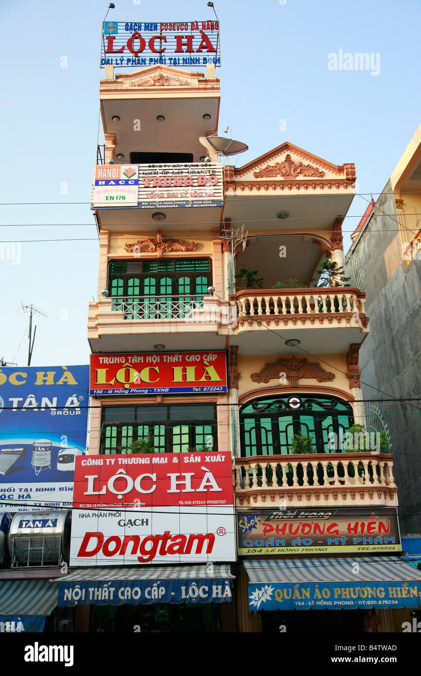 Vietnamese shop houses Ninh Binh North Vietnam Stock Photo - Alamy