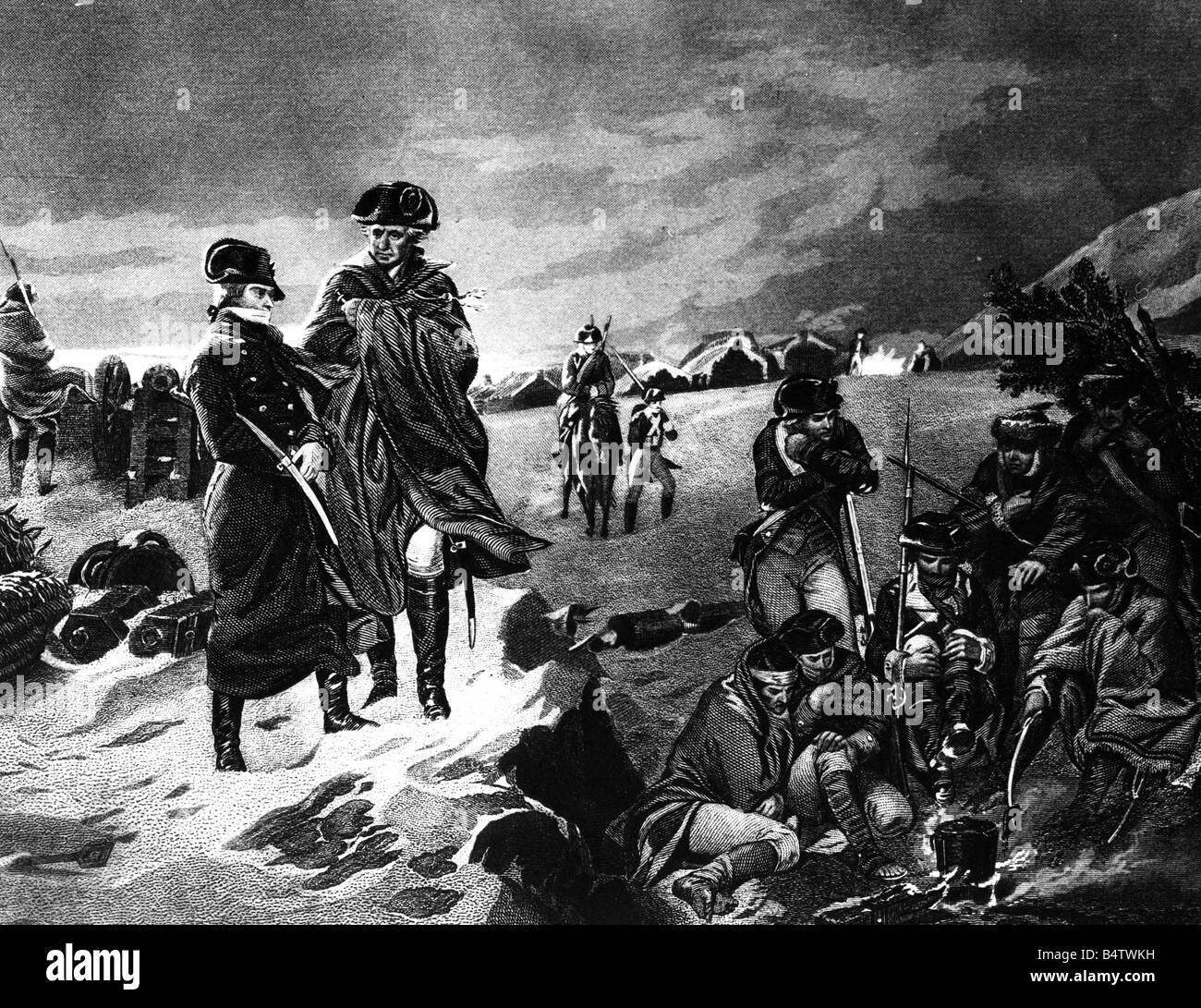 events, American Revolutionary War 1775 - 1783, winter camp Continental ...