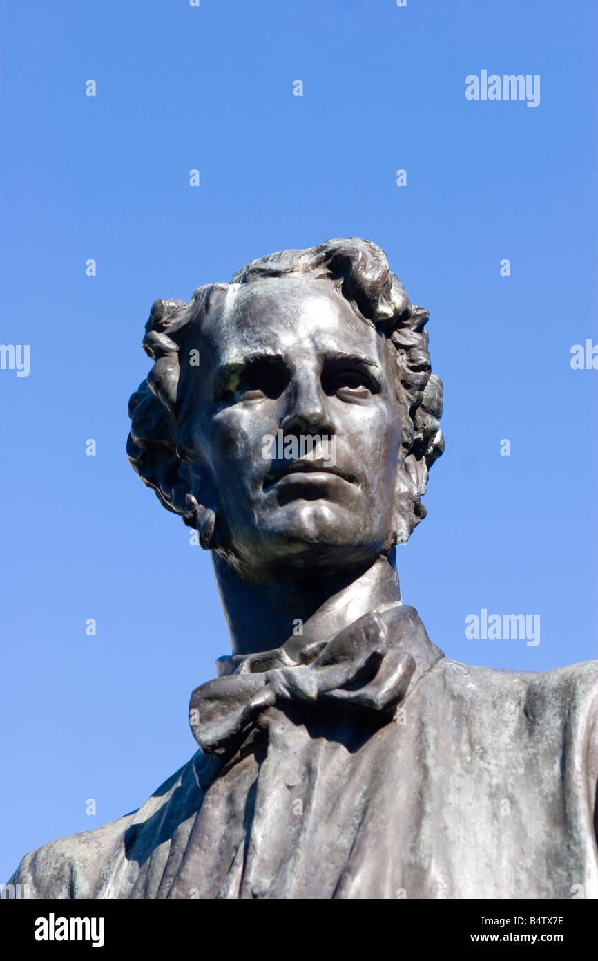 Statue of Adam Lindsay Gordon Melbourne Stock Photo - Alamy