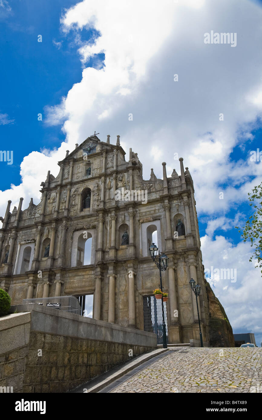 Saint Paul's Ruins in Macau China Stock Photo - Alamy
