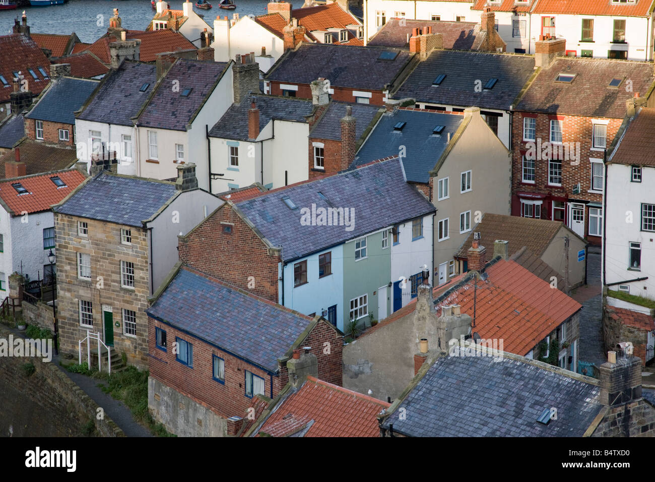UK North Yorkshire view over Staiths Stock Photo - Alamy