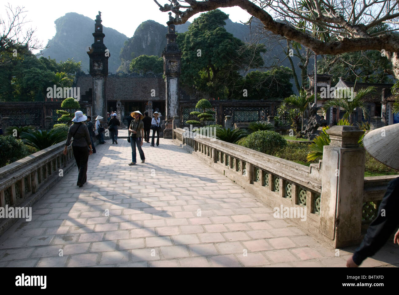 Entrance to Le Dai Hanh temple, an early Le monarch (980 - 1009), in ...
