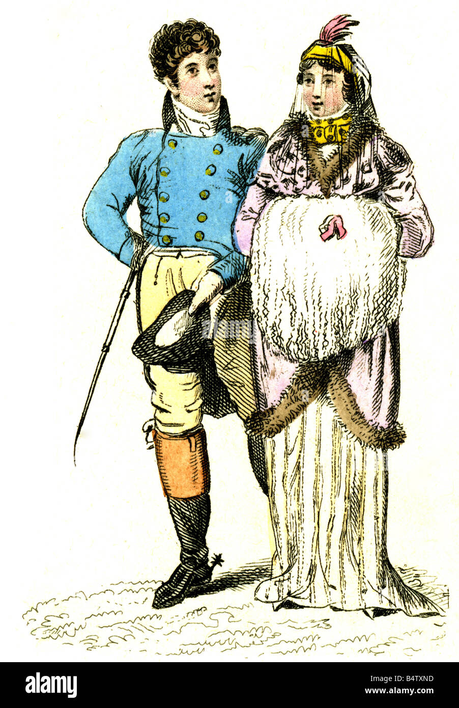 fashion, 19th century, ladies and mens fashion, Great Britain, 1801 ...