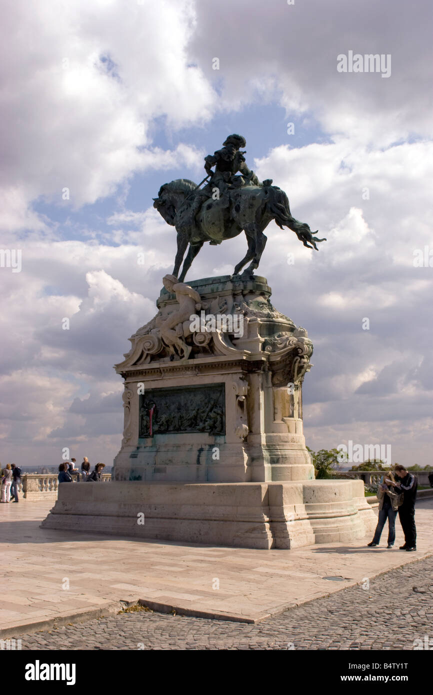 Statues within the castle enclosure of Buda Castle (Budavar) in ...