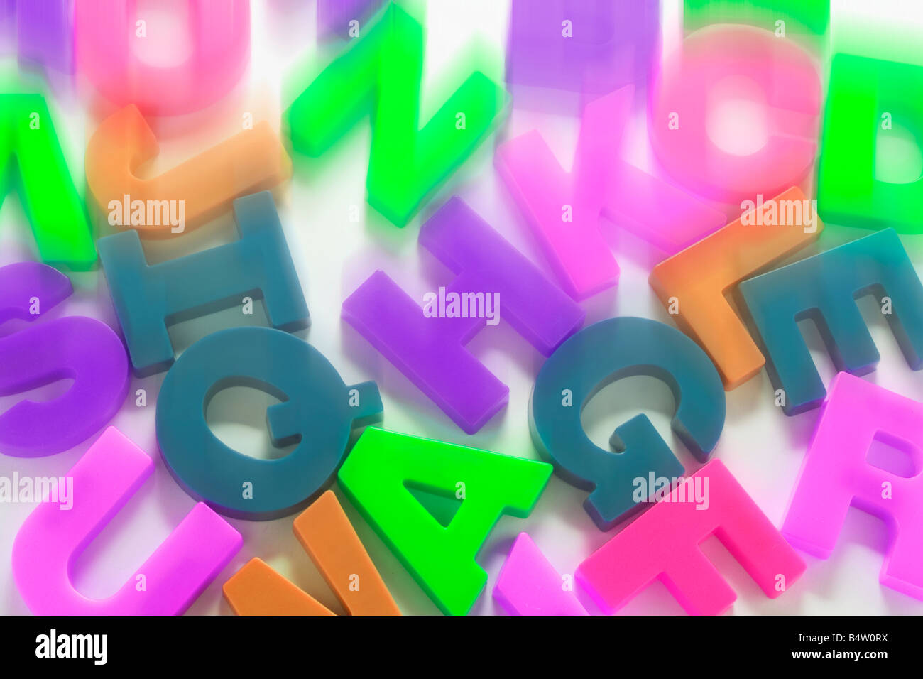 Colorful plastic alphabets hi-res stock photography and images - Alamy