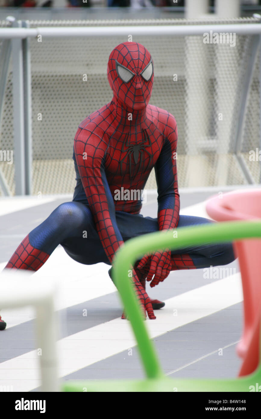Spider man costume sit hi-res stock photography and images - Alamy