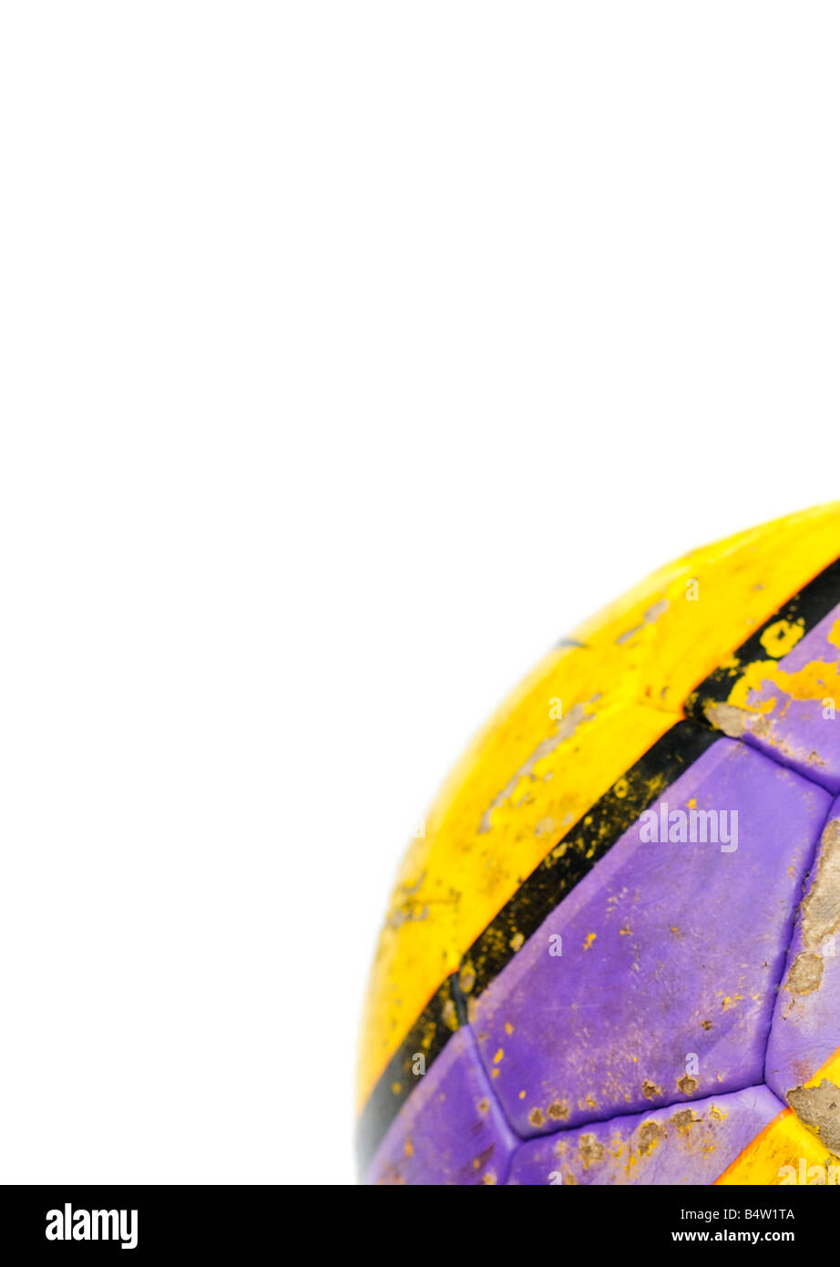 Worn Leather Football Stock Photo - Alamy