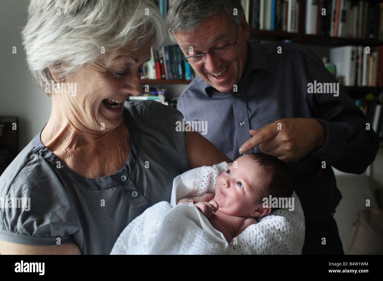 Robyn was born at home and her grand parents,Svend and Hanna, have come ...