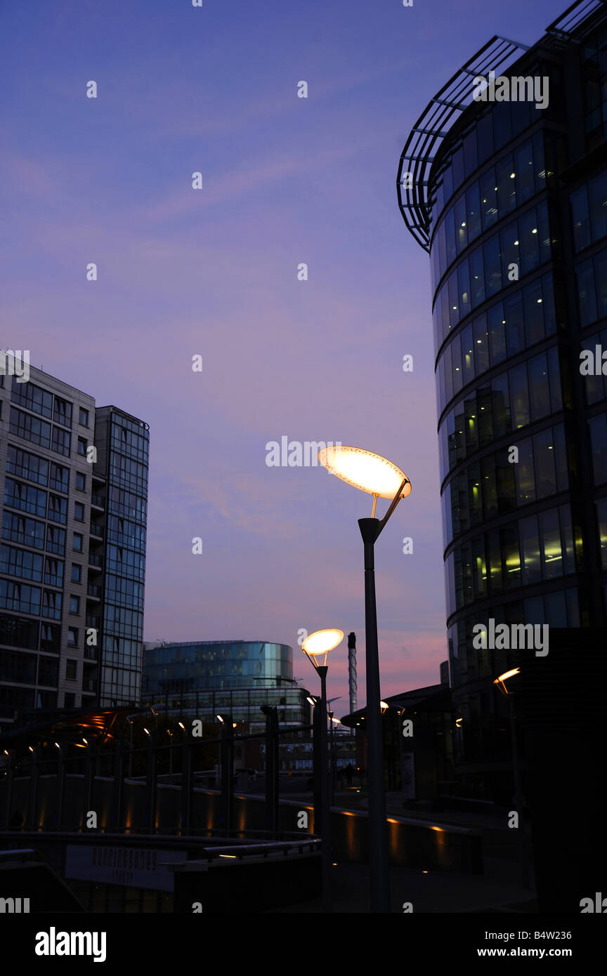 Modern buildings at sunset, London Stock Photo - Alamy
