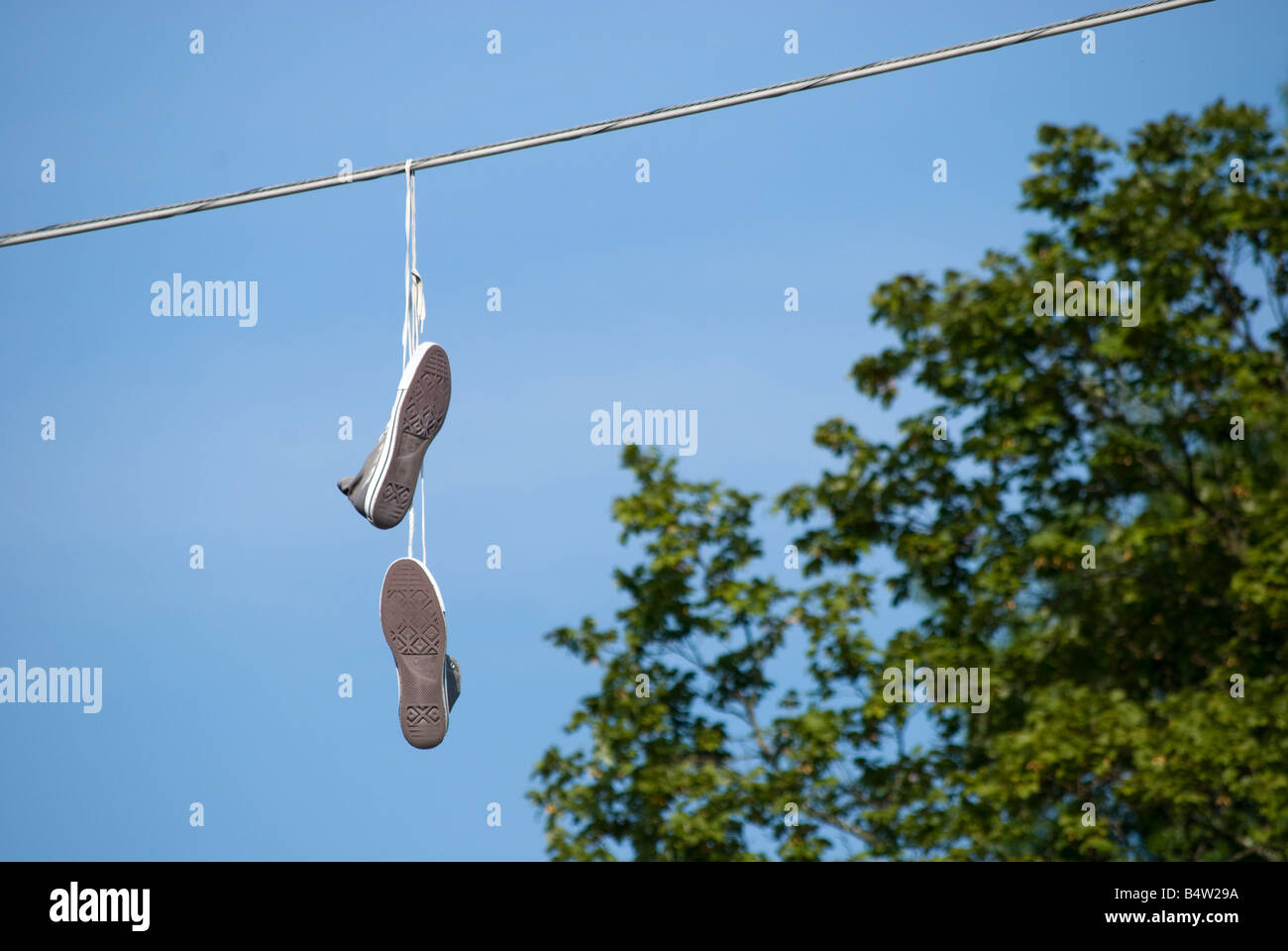 Power lines hang over hi-res stock photography and images - Alamy