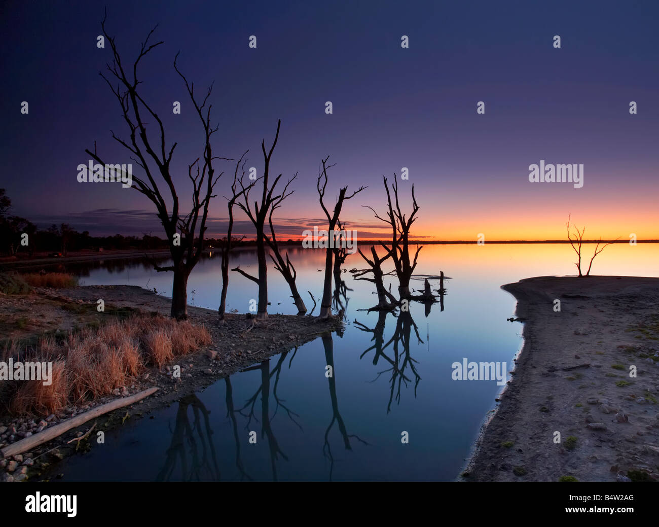 Lake Bonney Sunrise Stock Photo - Alamy