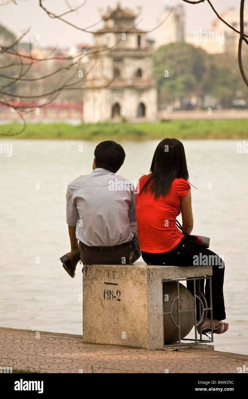 Tortoise Tower Hoam Kiem lake Hanoi Vietnam Stock Photo - Alamy