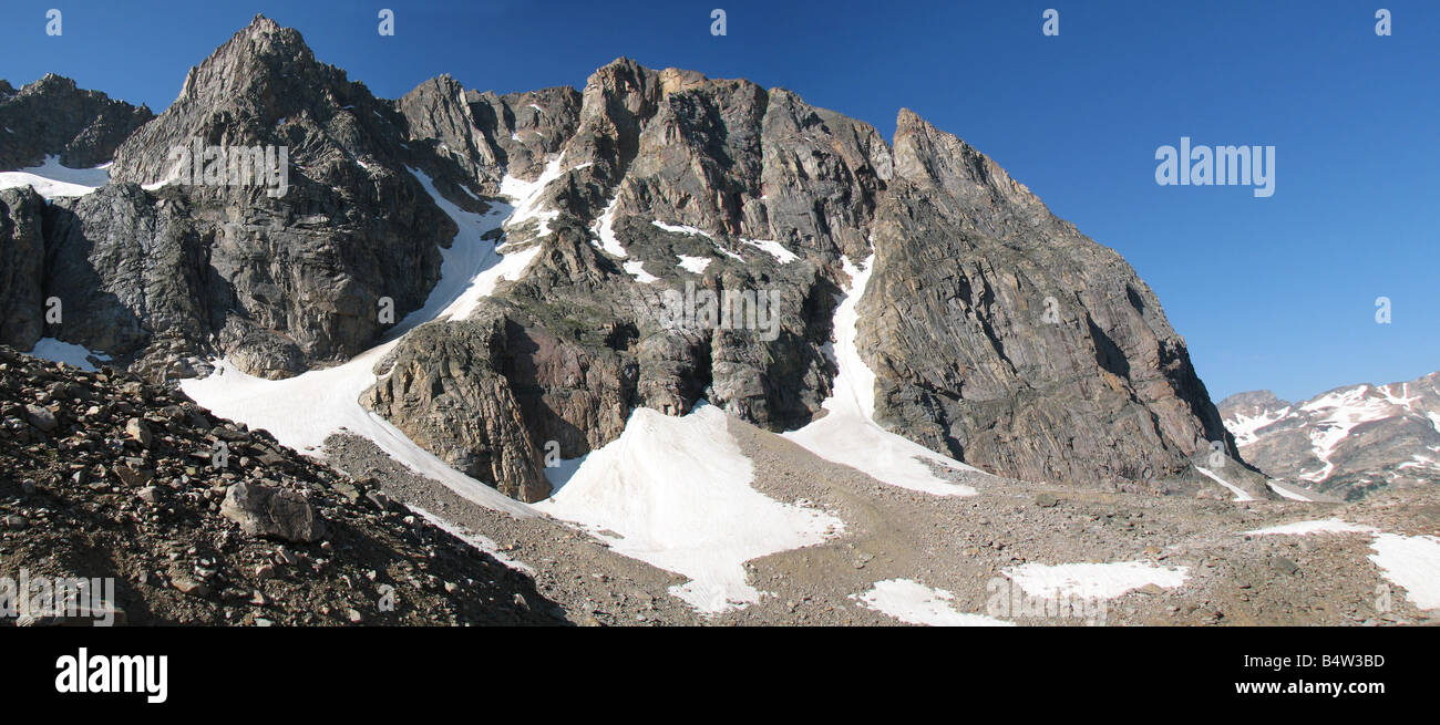 north face of Glacier Peak Montana in the Beartooth mountains Stock ...